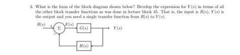 Solved 3 What Is The Form Of The Block Diagram Shown Below Chegg Com