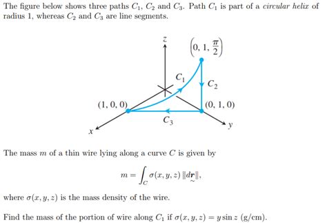 Solved The Figure Below Shows Three Paths C1c2 And C3