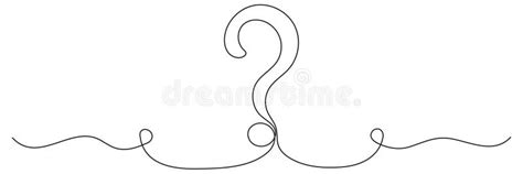 Question Mark Continuous One Line Drawing Stock Vector Illustration Of Simple Sketch 270282776