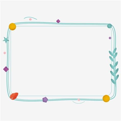Border Text Box Png Picture Cartoon Hand Drawn Geometry Text Border Text Box Simple Geometry