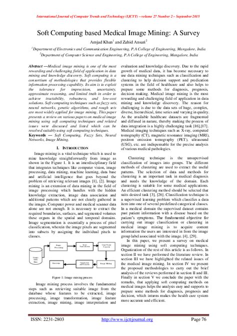 Pdf Soft Computing Based Medical Image Mining A Survey