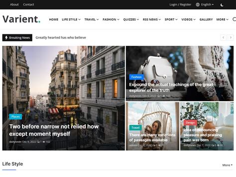 Varient Сайты Php скрипты BootstrapТема