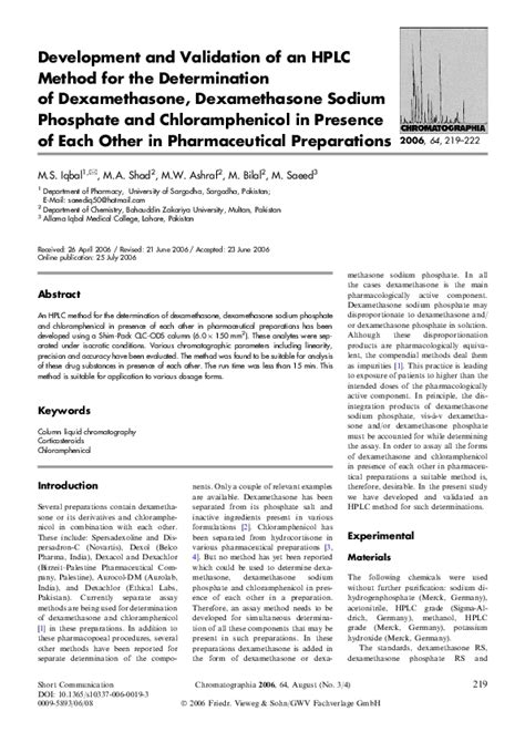 Pdf Development And Validation Of Hplc Method For The Determination Of Tobramycin In Urine
