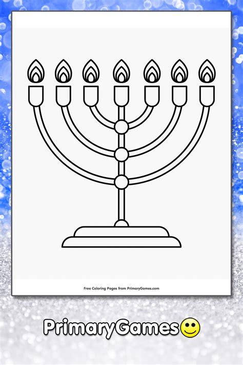 Coloring Page Of Menorah