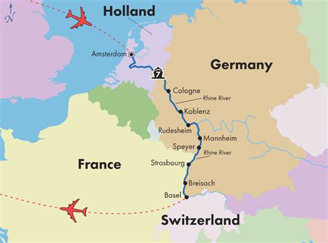 Rhine Cruise Map