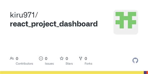 Github Kiru React Project Dashboard