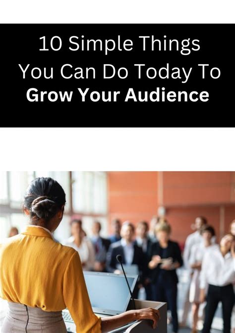 Buy 10 Simple Things You Can Do Today To Grow Your Audience By Olivia Donald On Selar
