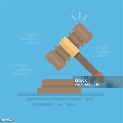 망치 아이콘입니다 법원 판단 입찰 경매 개념입니다 판사 망치 경매 망치 플랫 아이콘입니다 현대 평면 디자인 그래픽 요소입니다 경매에 대한 스톡 벡터 아트 및 기타 이미지