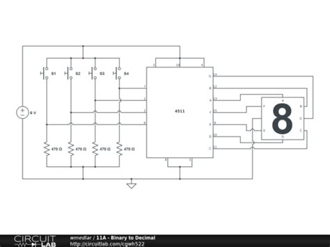 11a Binary To Decimal Circuitlab