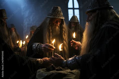 Druids Performing Rituals At Stonehenge Shedding Light On Spiritual Practices In Neolithic