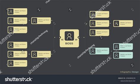 Structure Company Business Hierarchy Organogram Chart Stock Vector Royalty Free