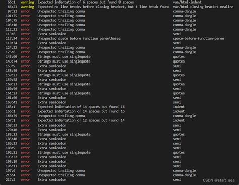 vue语法检查工具eslint报错小记error Unexpected trailing commaExtra semicolon