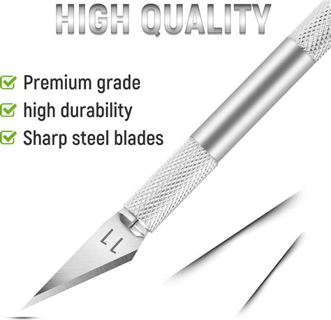 Jetmore 10 Pack Stainless Steel Exacto Knife Set Sharp Precision