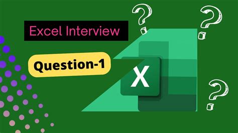 Excel Interview Question 1 Excel Exceltips Shorts Youtube