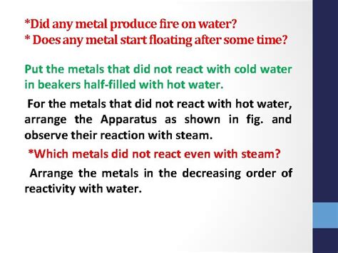 1 What Happens When Metals React With Water