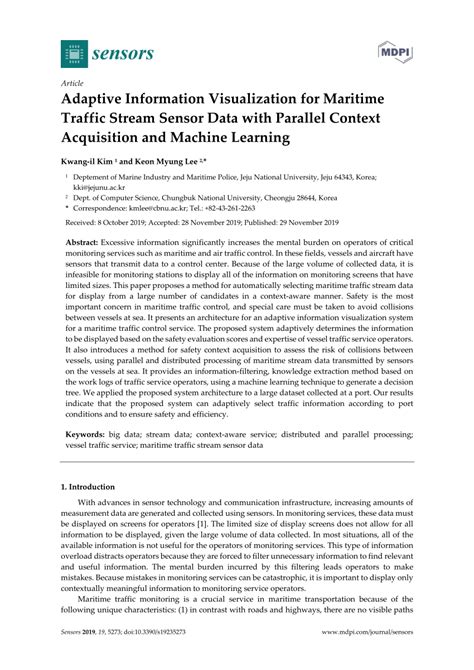 Pdf Adaptive Information Visualization For Maritime Traffic Stream