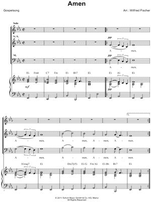 Amen Sheet Music By African American Spiritual