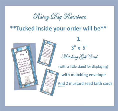 Blue Mustard Seed Faith Cards Set Of 25 Matthew 1720 Scripture Cards Christian
