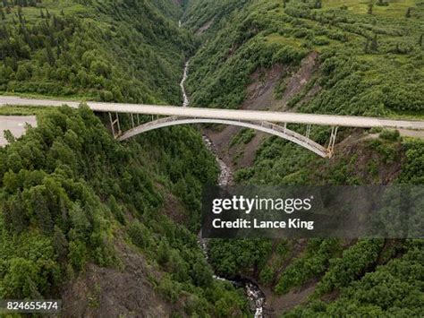 Aerial View Of The Hurricane Gulch Bridge Along The George Parks