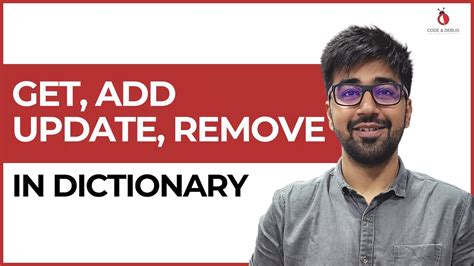 Get Add Update Remove Key Values In Dictionary Class 54 Python