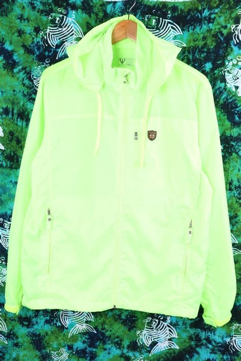 Xl 빈티지 집업 바람막이 점퍼자켓 형광 올드스쿨 헬로마켓