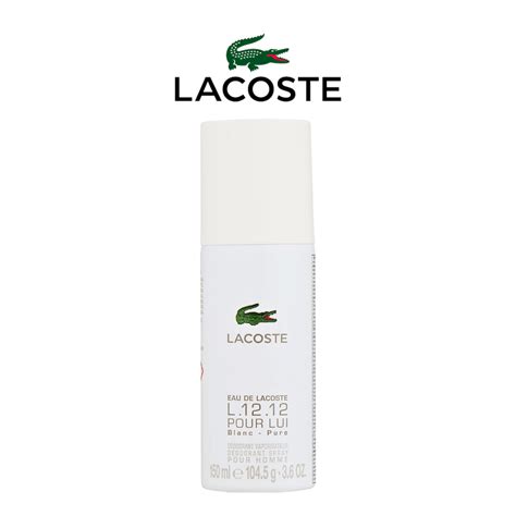 Lacoste L1212 Pour Lui Blanc Pure 36 Oz Deo Spray By Lacoste For Men