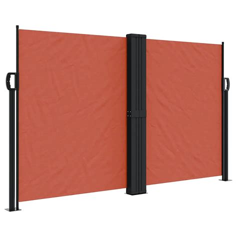 Versatile Retractable Side Awning Terracotta 140x600 Cm