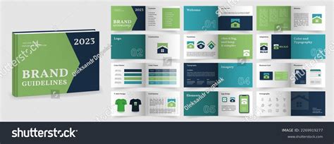 Brand Guidelines Template Brand Manual Presentation Stock Vector Royalty Free 2269919277