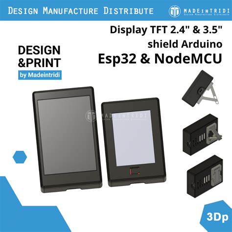 Madeintridi Casing 24 And 35 Tft Lcd Display Casing Shield Arduino For Esp32 And Nodemcu