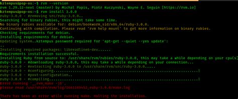 Help I Have Problems Installing A Version Of Ruby With Rvm Ruby