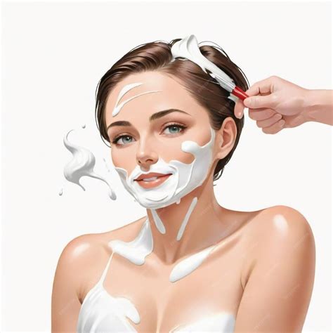 Individual Applying Shaving Cream Detailed Vector Set Premium Ai Generated Vector