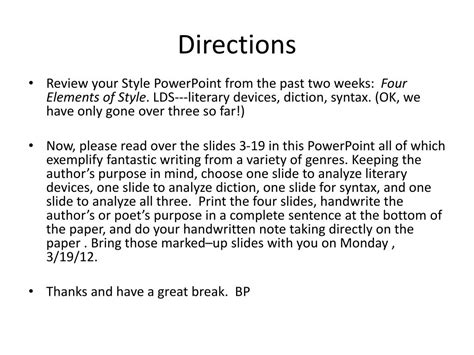 Ppt Analyzing Style As It Relates To Purpose Powerpoint Presentation