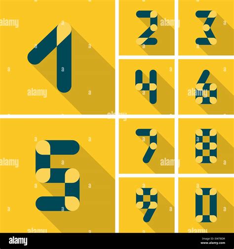Numbers Icons Set Vector Flat Design Stock Vector Image And Art Alamy