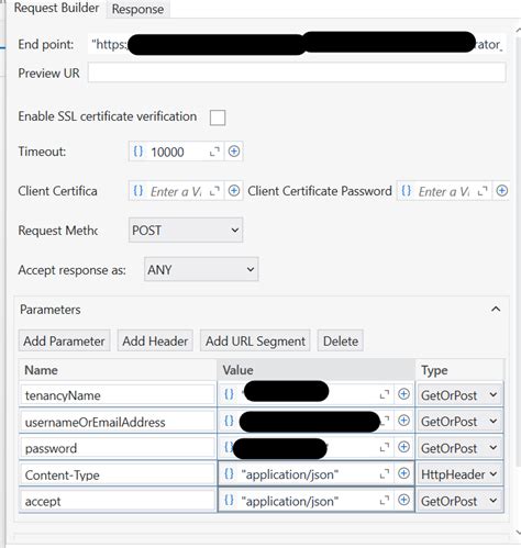 request to authenticate to orchestrator loginmodel must not be