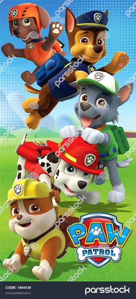 پوستر انیمیشن سگهای نگهبان چیس زوما رابل راکی و مارشال در حال بازی 1664438