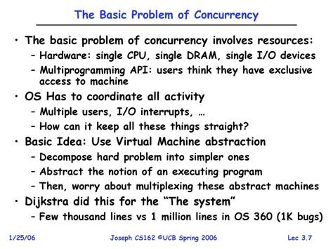 Cs162 Operating Systems And Systems Programming Lecture 3 Concurrency