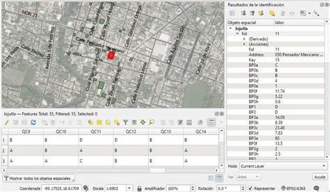 screenshot of qgis interface the active layer includes a series of