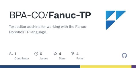 Github Bpa Co Fanuc Tp Text Editor Add Ins For Working With The Fanuc Robotics Tp Language