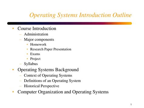 PPT CS Introduction To Operating Systems PowerPoint Presentation ID