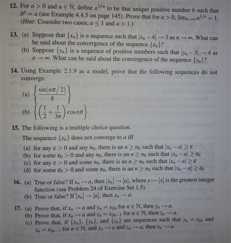 Solved For A And N E N Define A To Be That Unique Chegg Com