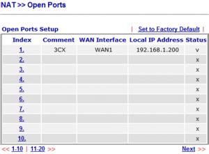 Guide On How To Configure Draytek Firewall With CX Phone System