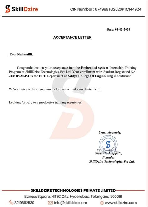 Embeddedsytems Internship Skilldzire Apsche Adityauniversity Jnana Chaitanya Nallamilli