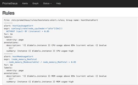 第三章 Prometheus 告警处理 自定义 Prometheus 告警规则 《prometheus 中文开发文档 帮助手册 教程》 极客文档
