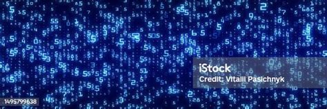 Matriks Biru Latar Belakang Digital Konsep Coding Atau Hacking Konsep Data Abstrak Rendering 3d