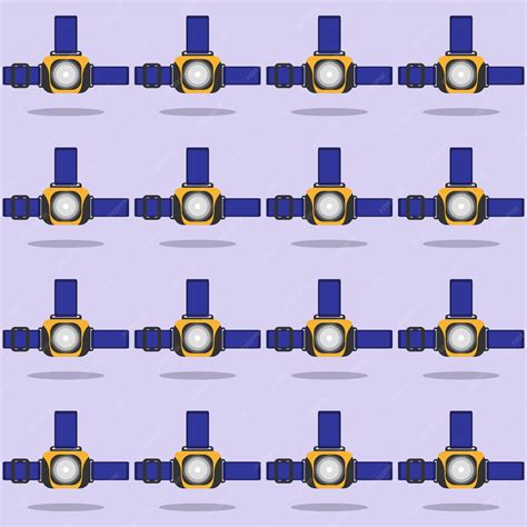 Premium Vector Head Flashlight Pattern 6