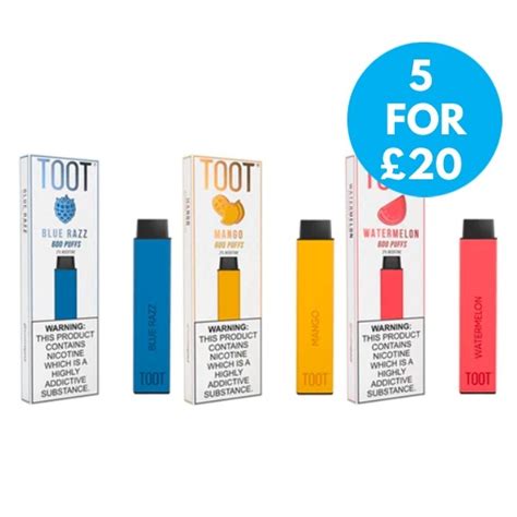 20mg Toot Bar Disposable Vape Device 600 Puffs Vapecouk