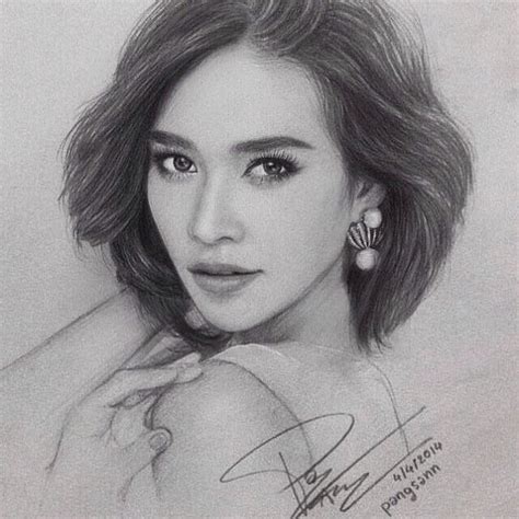 ภาพวาดดารา นักร้องด้วยสีไม้ เหมือนจริงมาก