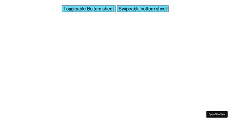Draggable Bottom Sheet Codesandbox