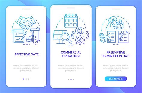 Timeline Of Ppa Night Mode Onboarding For Mobile App Screen Contract Vector Agreement Layout