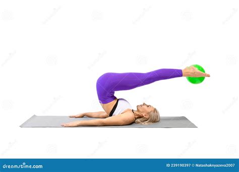 Pilates Inverted Poses Athletic Beautiful Woman In Sportswear Practice Roll Over Exercise With Pilates Inverted Poses Athletic Beautiful Woman In Sportswear Practice Roll Over Exercise With